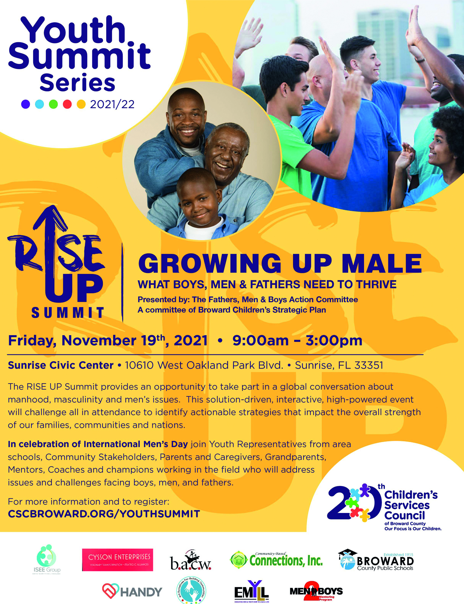 Registration - Rise Up Summit "Growing Up Male - What Boys, Men ...